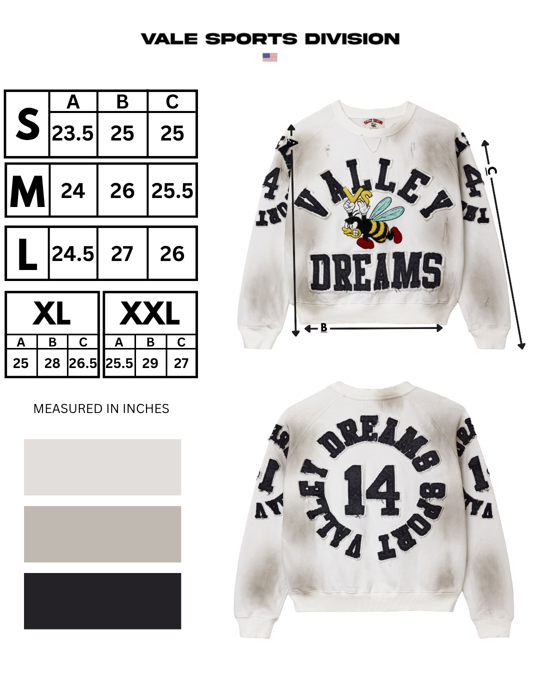 INSIGNIA CREWNECK [WHITE] – Vale Forever